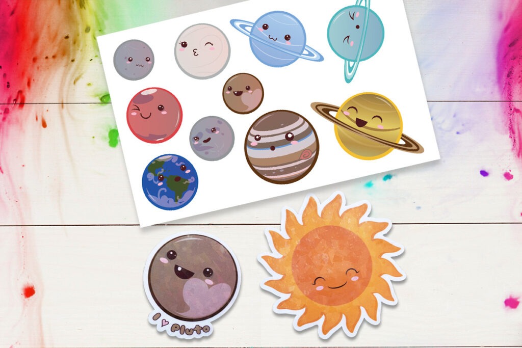 Cute Planets Sticker Pack - NerdyCute